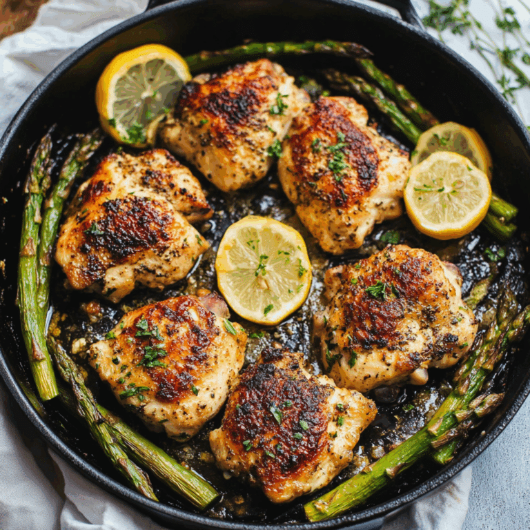 One Pan Lemon Garlic Butter Chicken Asparagus: A Deliciously Simple ...